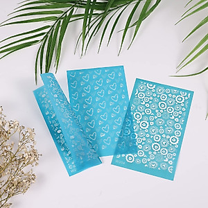 3pcs Silk Screen Stencils for Polymer Clay, 5.9×3.54 inch Polymer Clay Silk Screen Stencils Reusable Silkscreen Print Kit Polymer Clay Silk Screen Stencils for DIY Polymer Clay