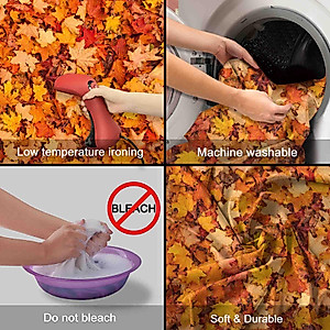 ZTHMOE 7x5ft Fall Maple Leaves Photography Backdrop Autumn Friendsgiving Scene Background Floor Party Supplies Halloween Decoration Banner Photo Booth Props