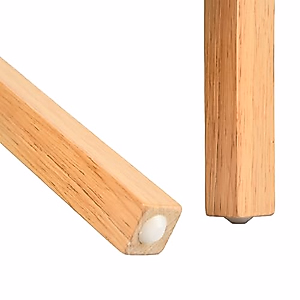 FurnitureR Dining Chairs Set of 4, Wooden Armless Kitchen Chair with Solid Rubber Wood Legs High-Back Dining Room Chairs with Upholstered Padded Cushion, White