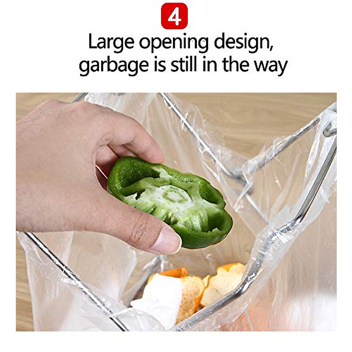 Desktop Trash Bag Holder,Small Garbage Bag Rack,Home Kitchen Countertop Folding Trash Bag Bracket Organizer Dishcloth Towel Rack