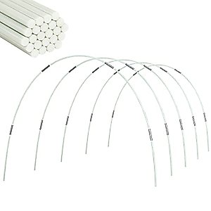 Greenhouse Hoops, Grow Tunnel 7mm/0.275in Diameter Rust-Free Fiberglass Support Hoops Frame DIY Gardening Tunnel, Support Frame Combination for Garden Farm