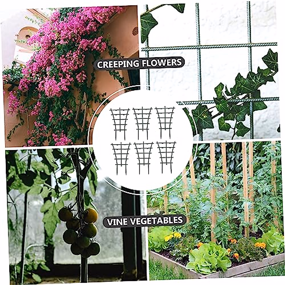 FUNOMOCYA 12pcs Garden Climbing Frame Plant Pots Outdoor Plastic Display Stands Plastic Flower Pots Green Plants Greenery Stems Rose Trellis Plant Climbing Rack Plant Stake Support Indoor
