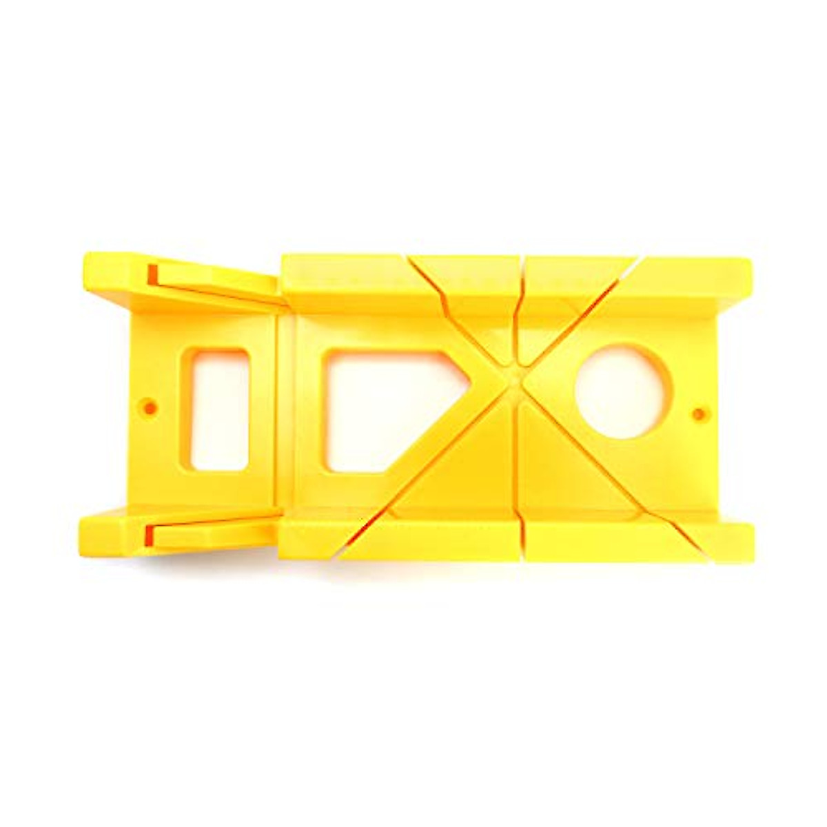 QWORK Multifunction 12” Mitre Box with 14” Back Saw 45° hole slot