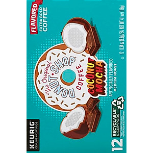 The Original Donut Shop Coffee,medium roast pods Coconut Mocha, 4.1 Ounce, 12 Count