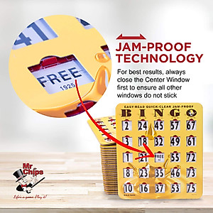 MR CHIPS Bingo Cage and Balls Set with 25 Shutter Slide Cards