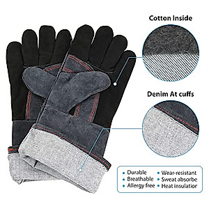 Mig Welder, Digital MTG225D Mig/Lift Tig/Stick 3 in 1 Multiprocess Welder-Welding Gloves