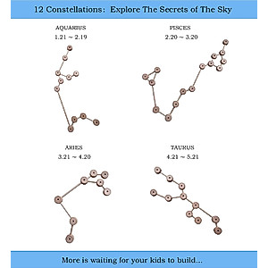 OUJILA Wooden Building Blocks for Kids Ages 4-8, STEM Preschool Learning Toys for Children, Educational Creative Construction Gift for Boys and Girls, 60 Pcs