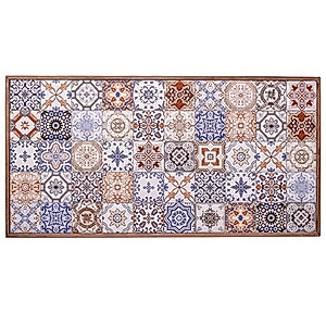 Comfyt Coffee Table, Side Table, End Table, Nightstand Nesting Table Bedside Table Accent Table Home Essentials Wood Tiled Top Rustic Table Ceramic Tiles Mexican Tile Table