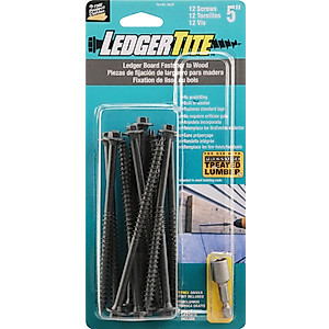 The Hillman Group 48101 LedgerTite Ledger Board Fastener to Wood, 5-Inch, 12-Pack