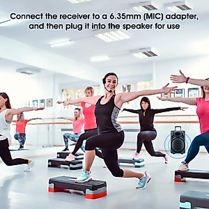 ZOWEETEK Wireless Microphone Headset,UHF Wireless Headset Mic,UHF Headset Mic System,165ft Range,Support PA System,Power Amplifier,Voice Amplifier for Teachers,Fitness Instructor,Training,Lecturers