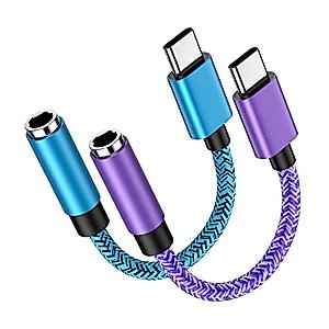 USB C to 3.5mm Aux Audio Adapter Dongle Cable Cord for Android Samsung Galaxy S23 S22 Ultra A23 A14 A53 A13 A03S A54 A34 S21 S20 S10, Pixel 7 6 Pro 6a, USB Type C Female Android Headphone Jack Adapter