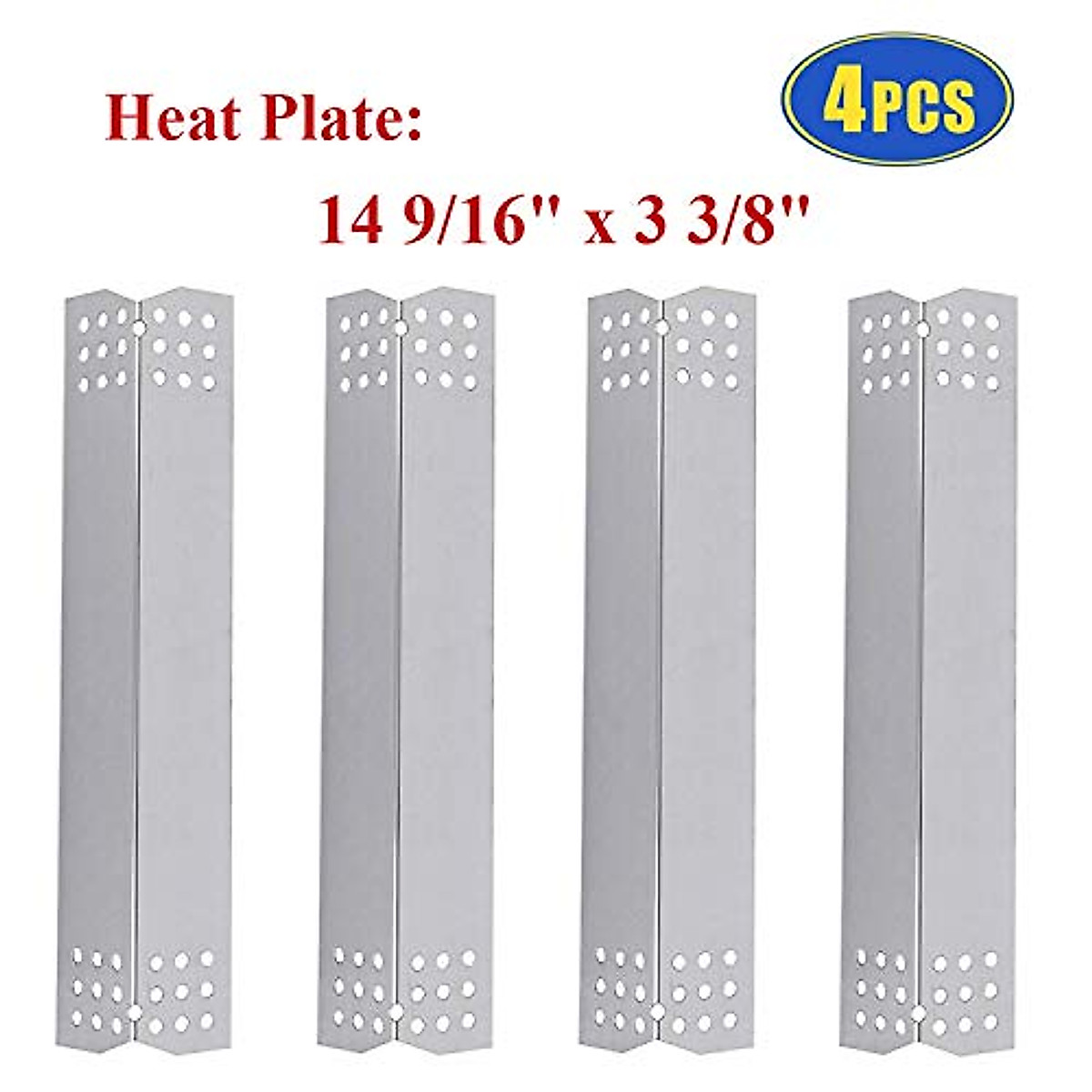 Grill Repair Kit for Nexgrill 720-0830H, 720-0783E, Kenmore 720-0830A, 122.33492410 Replacement Parts, Stainless Steel Burner Tubes, Heat Plates and Igniter Electrodes for BHG Grill 720-0783H, 4 Pack