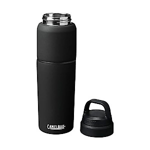 CamelBak MultiBev Water Bottle & Travel Cup – Vacuum Insulated Stainless Steel – Black – 22oz bottle & 16oz cup