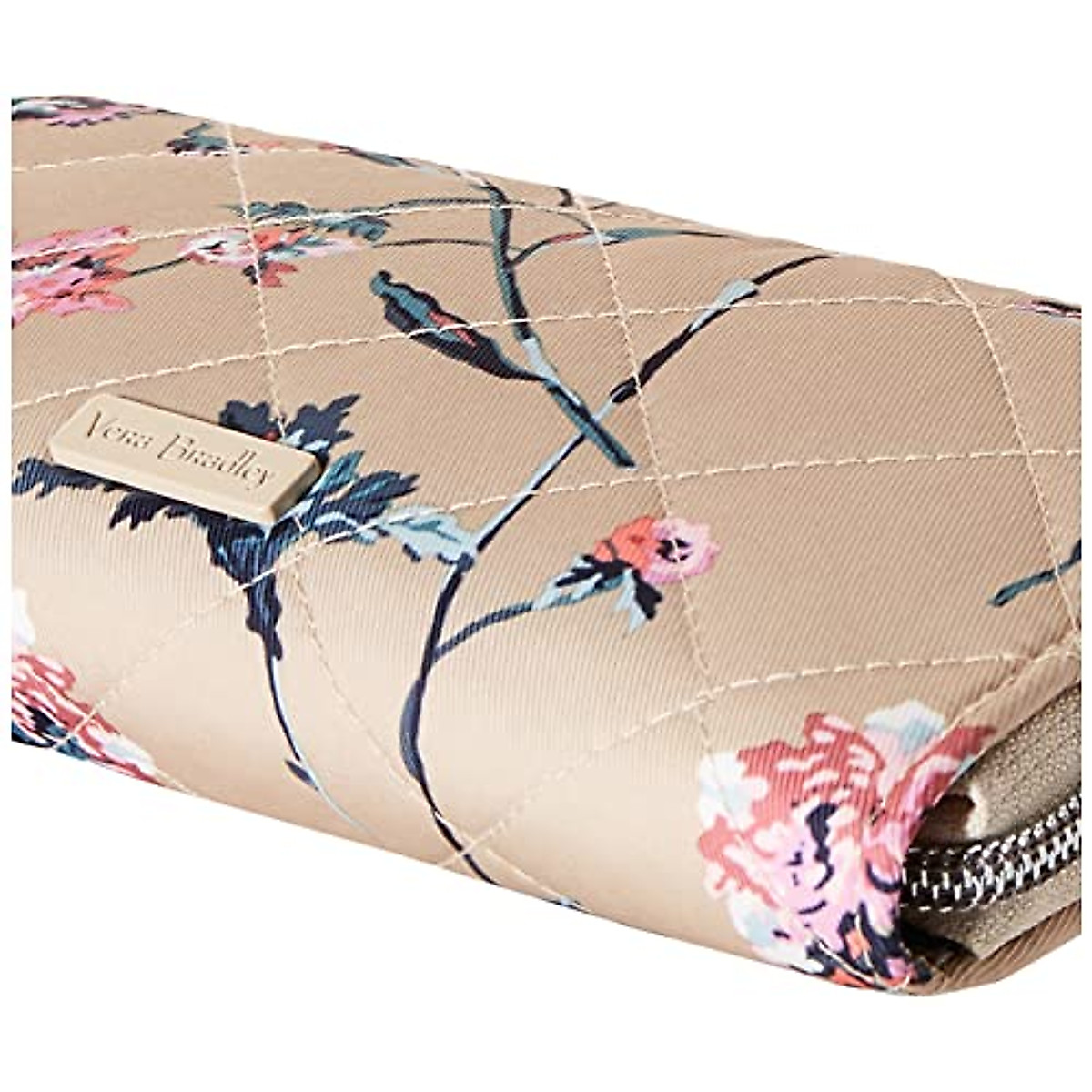 Vera Bradley Women's Performance Twill Accordion Wristlet With RFID Protection, Strawflowers, One Size