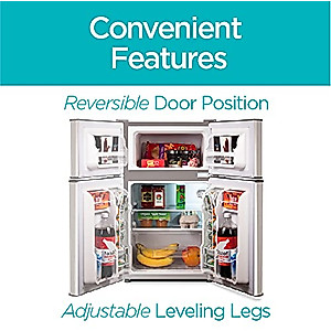 BLACK+DECKER BCRDK32V 2 Door Separate True Freezer (VCM) Mini Fridge