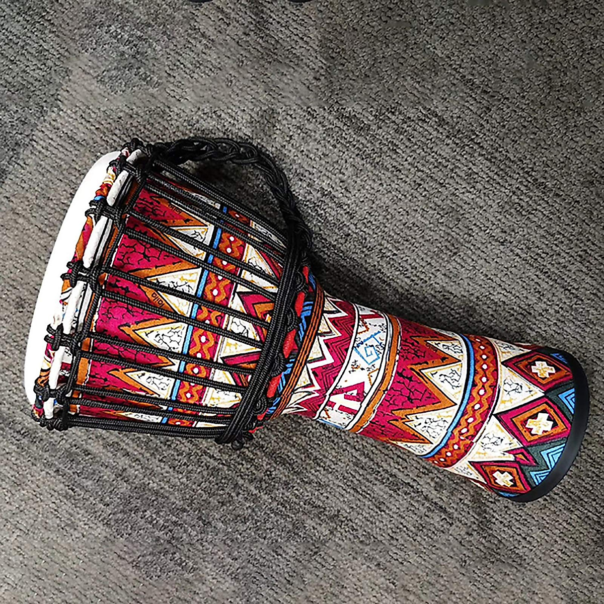 Meech Djembe Drum for Kids Bongo Congo Goatskin African Drum Cloth Stitching African Drums Konga Drums 8 Inch Wide7.67 Inches High14.96 Inches Red