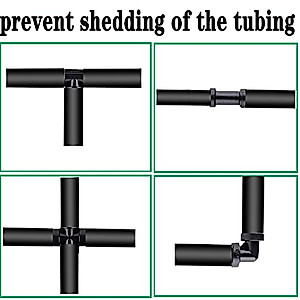 1/4 Drip Irrigation Fittings Kit 115 Piece Set, 1/4 Inch Water Hose Connectors- 40 Couplings,30 Tees, 20 Elbows,15 4-Way Coupling, 10 End Plugs -Barbed Connectors for Garden Lawn Systems (115P-Set)