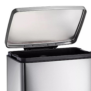 Tramontina 13 Gal Step Trash Can, Stainless Steel