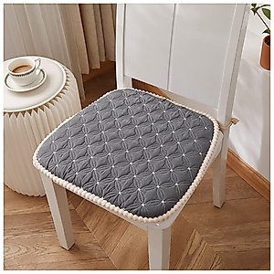 1/2/4 Packs Chair Pads for Dining Chairs,Kitchen Chair Cushions with Ties,Seat Cushions for Dining Room Chairs Cover Detachable, Non Skid Bottom ( Color : Gray-2 , Size : 1pack )