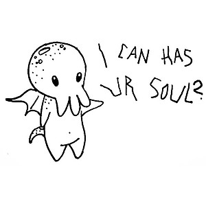 CafePress Cthulhu Can Has Ur Soul Stainless Steel Travel Mu 20 oz. Insulated Stainless Steel Coffee Tumbler