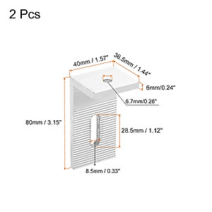 PATIKIL Solar Panel Mounting L Brackets Aluminum Alloy 6.7mm Diameter for Solar Panel System Install Pack of 2