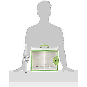 Glosen Locking Medicine Cabinet Wall Mounted and Portable Storage Container Big Capacity Green