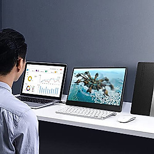 Dyegold Portable Monitor 13.3 Inch,2K UHD HDR IPS Laptop Computer Monitor HDMI USB-C External Screen with Dual Speakers for PC,Phone,Game Console,Smart Cover Included