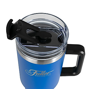 Fuller Brush Stainless Steel Tumbler with Handle - 40 oz. – Lead & BPA-Free - Double-Wall Insulated Travel Mug – Keeps Drinks Hot or Cold for Hours – Spill-Resistant Lid & Straw (Mazarine Blue)