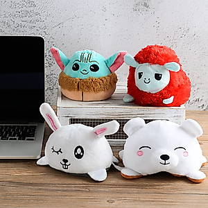 Baby Yoda Plush Reversible Plushie The Child Mandalorian Double Sided Flip Reversed Stuffed Animal Toy Kid Figure Reversable Plushies Teddy Bear Kids Gifts Toys 6 inch Best Gift 2024