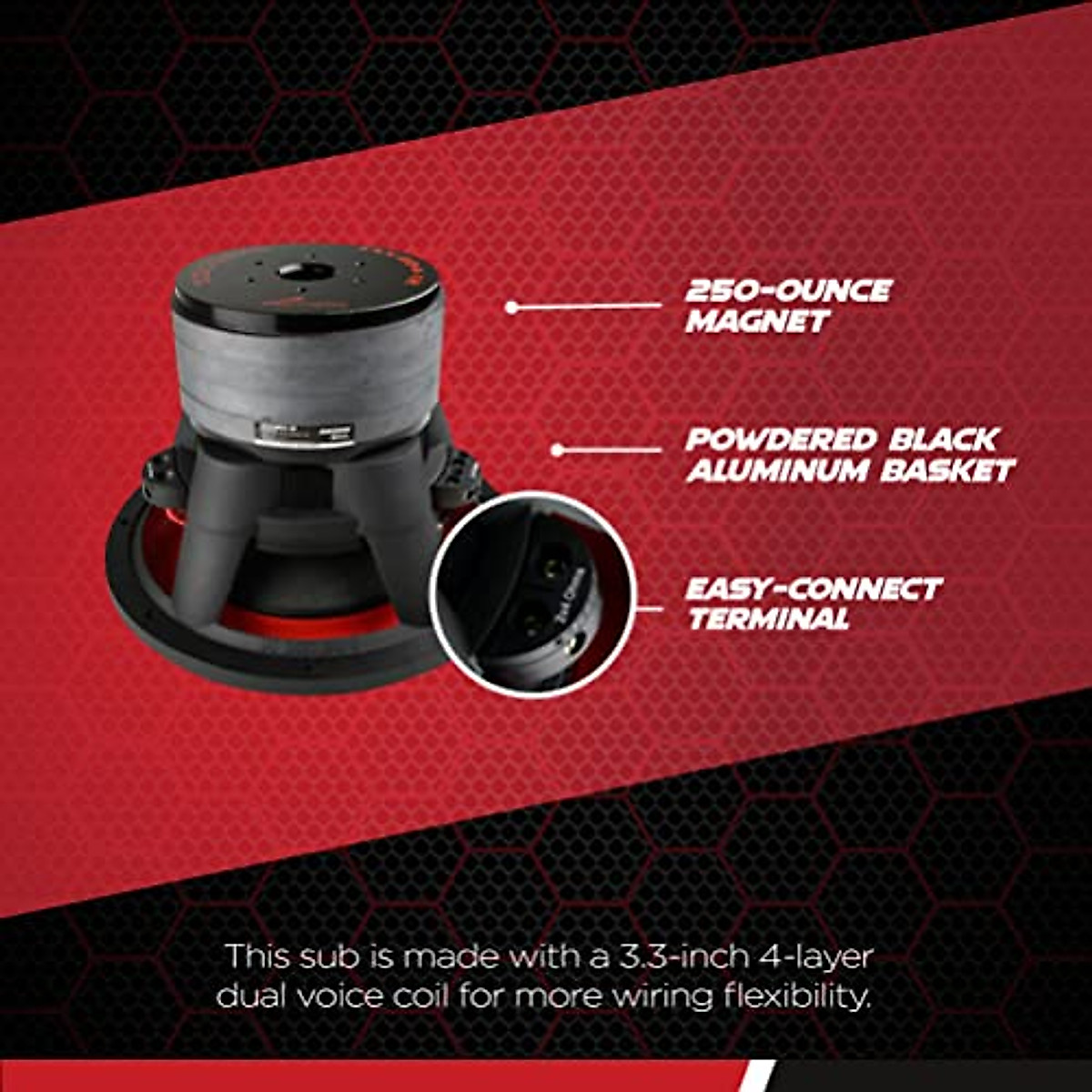 AudioPipe TXX-BDC4-15D 15 Inch 2,800 Watt High Performance Powerful Dual 2 Ohm DVC Vehicle Car Audio Subwoofer Speaker System, Black