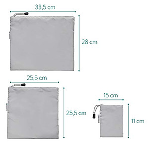 Navaris 7 Set Travel Storage Bags and Pouches - Nylon Suitcase Organizers