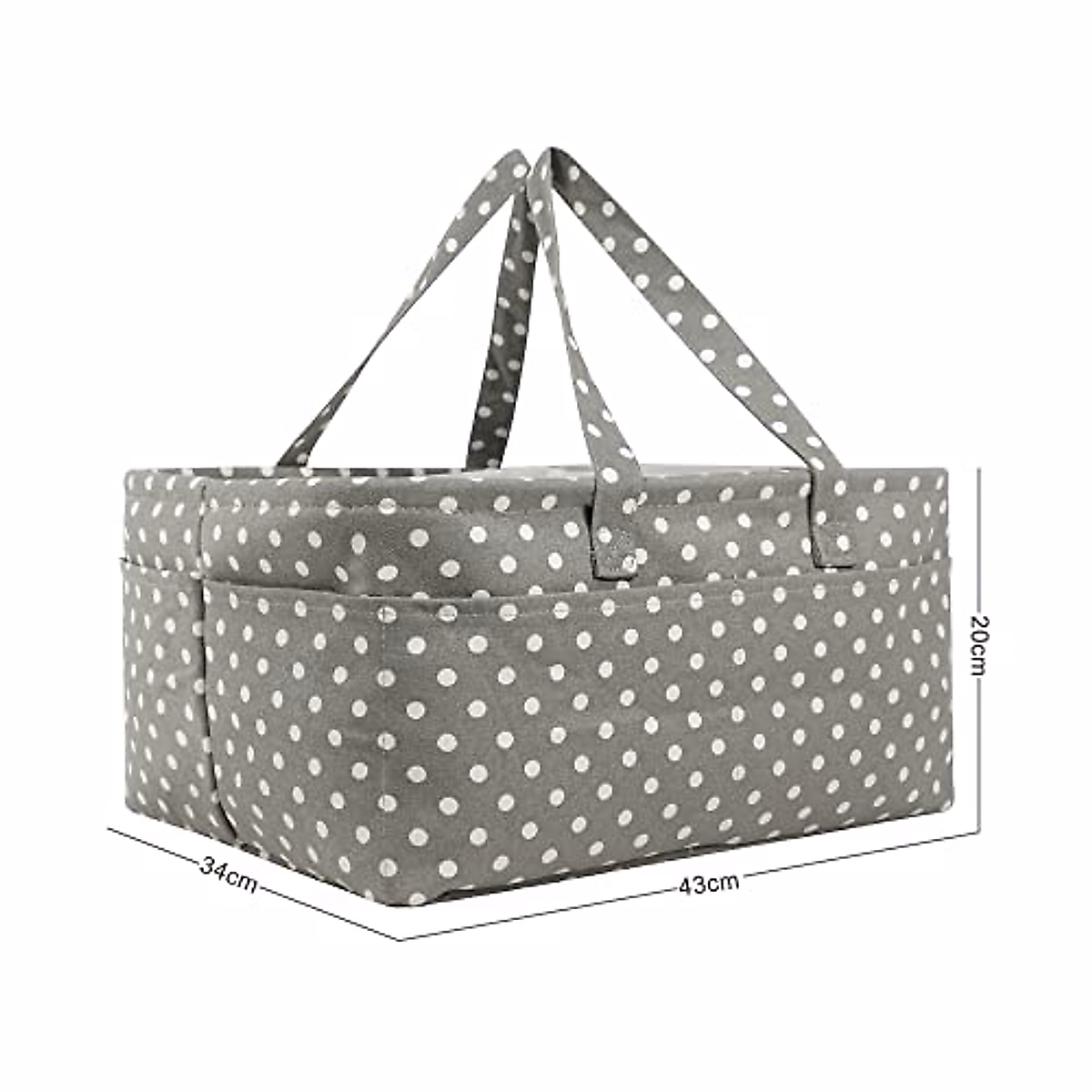 ISENSHI Baby Diaper Caddy Organizer, Large Car Travel Diaper Caddy Organizer Storage Basket for Boy Girl, Portable Holder Tote Bag for Changing Table Car Travel