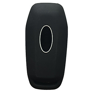 Ford Mustang Key Fob Cover: Silicone Car Remote Case Fit for Ford Mustang Fusion Exploer Edge F150 Lincoln MKZ MKX MKC | Black Rpkey Key Fob Shell Protector