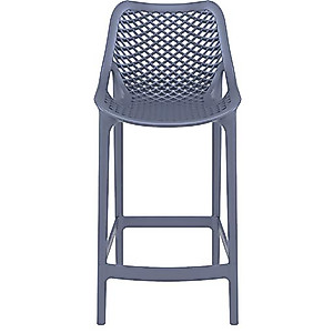 Compamia Air Patio Counter Stool in Dark Gray (Set of 2)