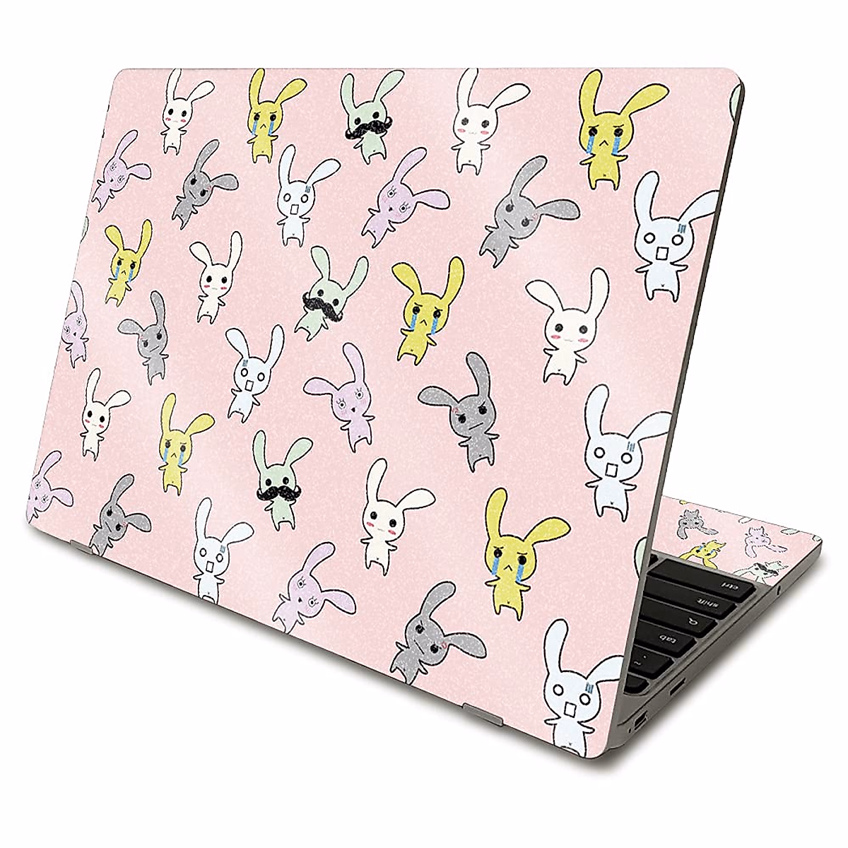 MightySkins Glossy Glitter Skin Compatible with Samsung Chromebook 4 (2021) 11.6" - Bunny Bunches | Protective, Durable High-Gloss Glitter Finish | Easy to Apply and Change Styles | Made in The USA