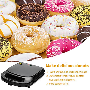Mini Donut Maker, Mini pancakes maker Machine, Bake 16 Mini Doughnuts, Non-stick Surface, cake machine, Double-sided heating, Perfect for Breakfast, Snacks, Desserts & More