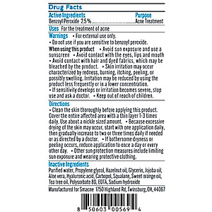 SMACNE Acne Treatment 30 Day Kit Starter Size With Tea Tree Oil, Benzoyl Peroxide, Jojoba Oil, Aloe Vera, Salicylic Acid, Glycolic Acid, Hyaluronic Acid, Cystic Acne Treatment