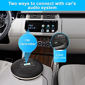 CD Player Portable with Bluetooth Walkman Bluetooth CD Player with FM Transmitter Touch Button and LCD display,Rechargeable Disc Player with AUX Cable and Shockproof Design, CD Player for Car and Home
