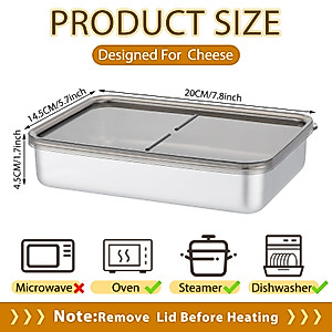 Layhit Cheese Container for Fridge Deli Meat Storage Containers with Lids Bacon Container for Refrigerator Dishwasher Safe Lunch Meat Container for Pantry, Counter, Refrigerator(4 Pcs)