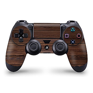 PS4 Console Wood Skin Decal Mahogany Vinal Sticker + 2 Controller Skins Set