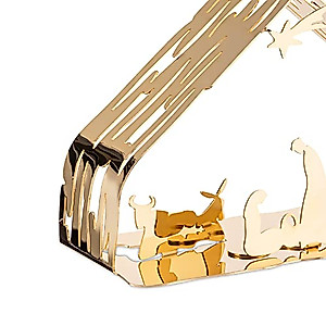 Alessi BM09 GD Bark Crib Christmas Crib in 18/10 Stainless Steel, Gold Plated.