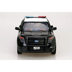 2015 Ford Interceptor Police Car Black/White 1/24 by Motormax 76954