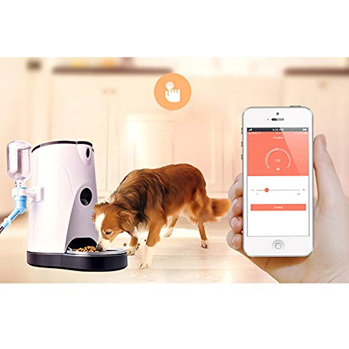 ZZK Intelligent Automatic Pet Food Feeder Pet Water Dispenser Cat Waterer Remote Video Surveillance Cat and Dog Automatic Pet Feeder