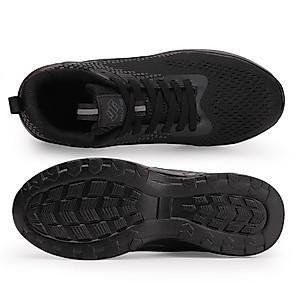 NIFOFISE Steel Toe Shoes for Women Safety Work Shoes Composite Toe Sneakers Slip Resistant Blk 38.5