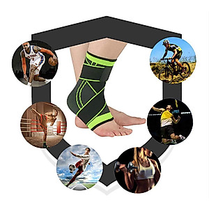 1 Pair Ankle Brace Protector Sleeves Adjustable,Alleviate Achilles Tendon Pain, Sprain, Sports Injury Healing Stabilizer