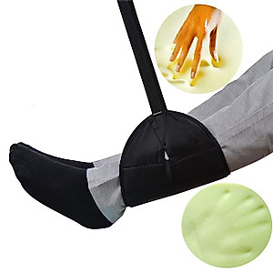 Airplane Footrest (Travel Comfortably) - Portable Travel Foot Hammock for Flight Bus Train Office Home Desk Foot Hammock- Perfect Airplane Travel Accessories
