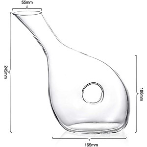 SCSXGO Wine Decanter,Crystal Wine Carafe Decanters, Wine Aerator Hand Blown Lead-free Crystal Glass Snail Shaped Design,Wine Gift Accessories