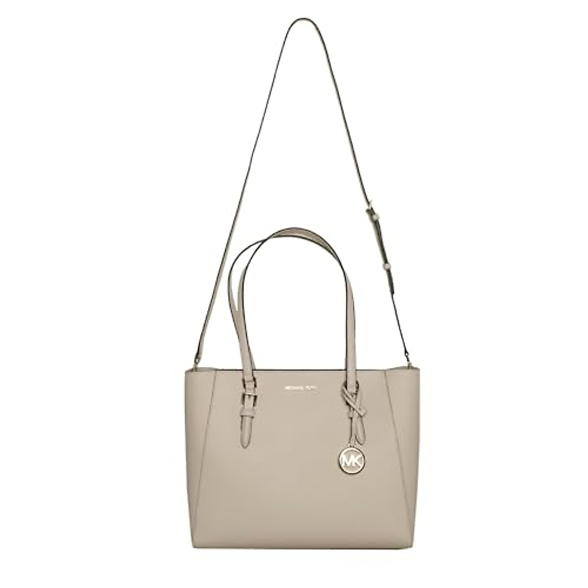 Michael Kors Charlotte Large 3-in-1 Tote Crossbody Handbag Leather (Light Cream)