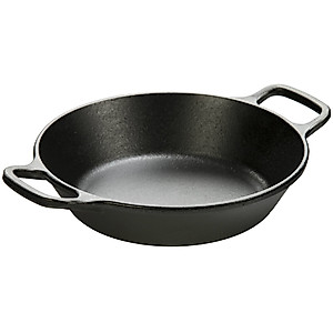 Lodge L5RPL3 Cast Iron Round Pan, 8 in, Black