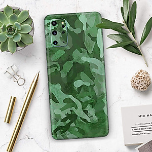 DesignSkinz Desert Green Camouflage V2 Protective Vinyl Decal Wrap Skin Cover Compatible with The Samsung Galaxy S20 (Screen Trim & Back Glass Skin)